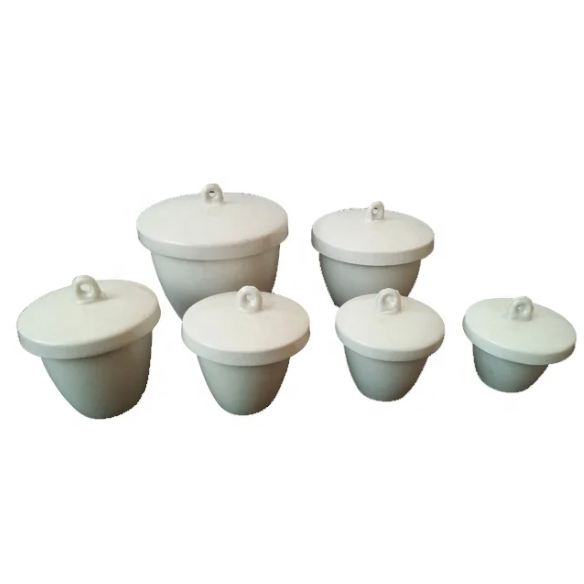Porcelain Crucibles medium wall with lid glazed | Shopee Philippines