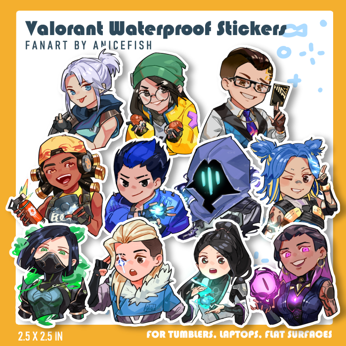Valorant 2.5'" Waterproof Matte Sticker Fan-merch by ANF | Shopee ...