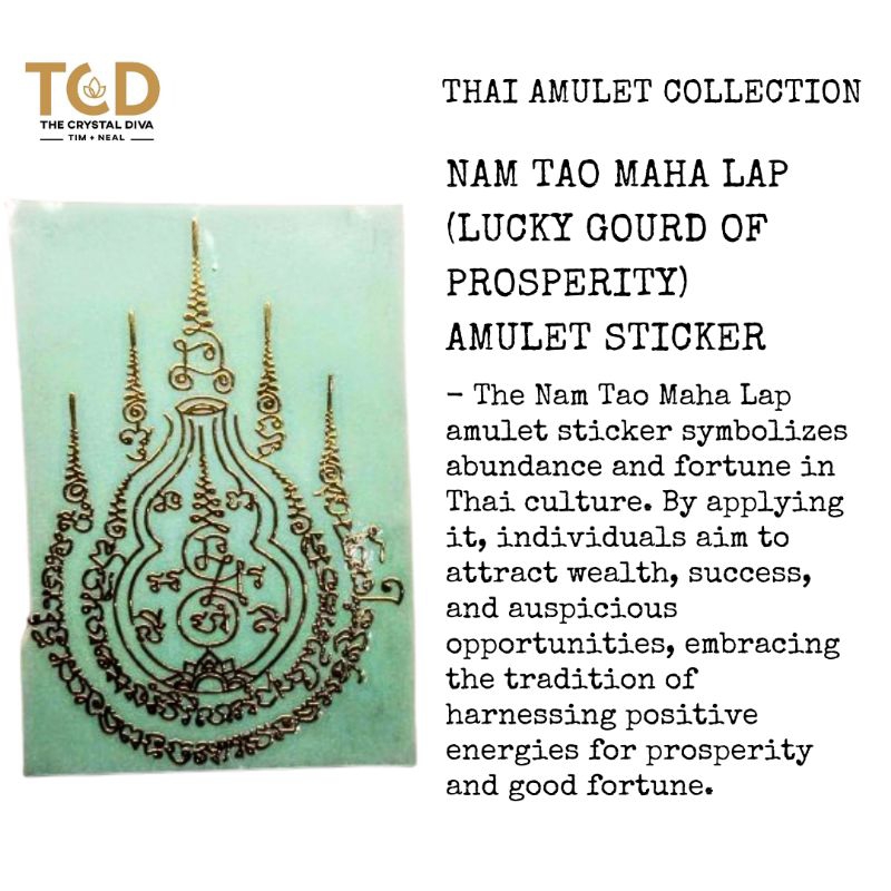 Nam Tao Maha Lap (Lucky Gourd of Prosperity) Amulet Sticker | Shopee ...