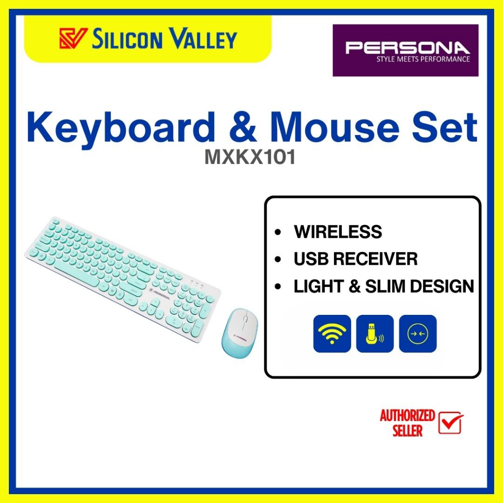 PERSONA COMBO WIRELESS KB & MOUSE MXKX101 BLUE | Shopee Philippines