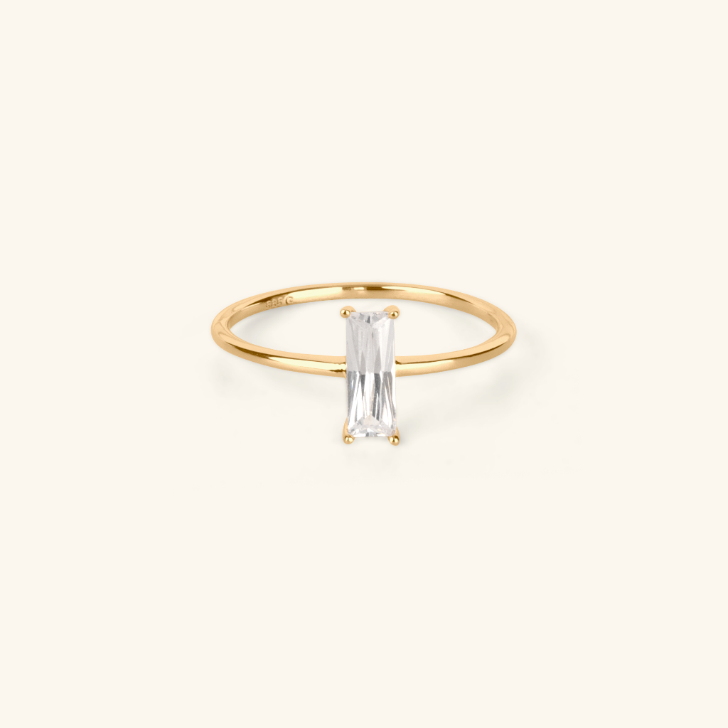Foundry 14k Gold Baguette Cut Ring Stacker | Shopee Philippines