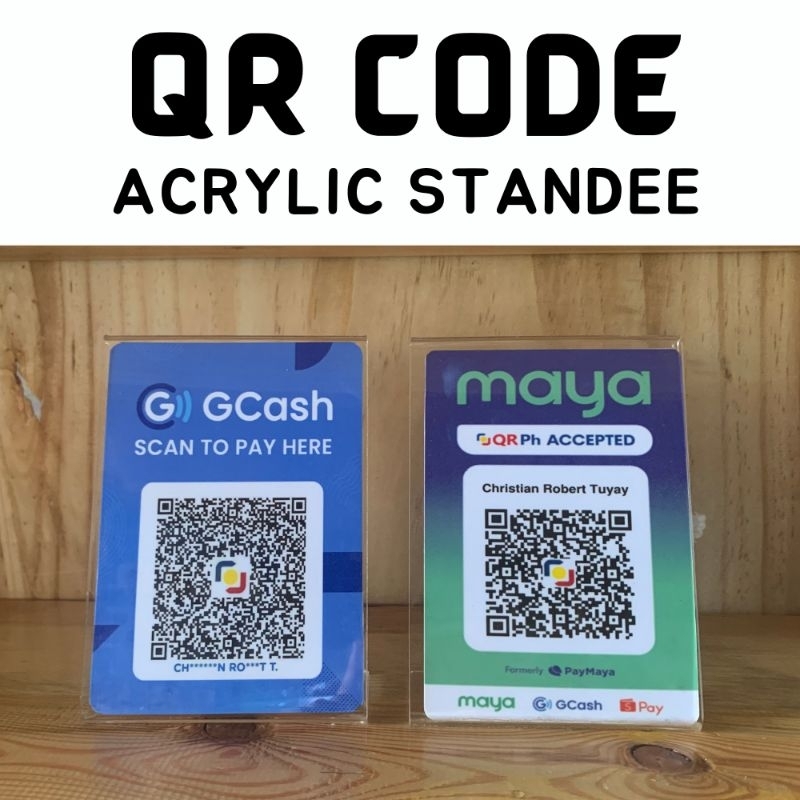 QR Code Acrylic Standee Waterproof GCash Maya Banks | Shopee Philippines