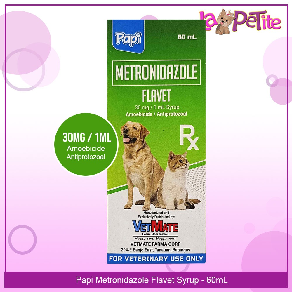 Le Petite-PAPI 30mg / 1mL METRONIDAZOLE FLAVET AMOEBICIDE ...