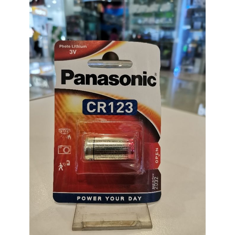 Panasonic CR-123 3V Photolithium Battery 2/3A, 5018LC, BR2/3A, CR123, CR123A, CR17335, CR1734 ...