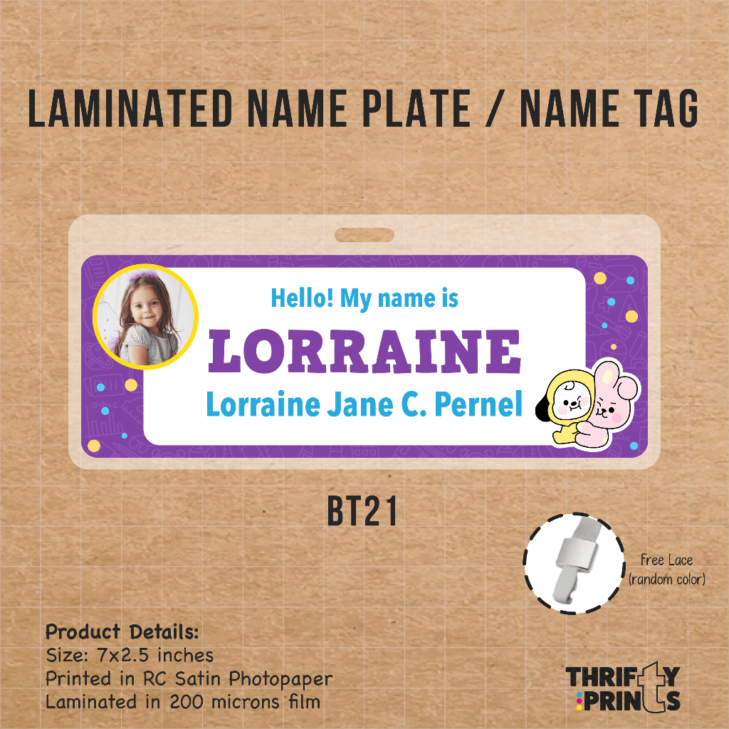 Laminated Name Tag / Name Plate / Nametag / Nameplate / Personalized ...