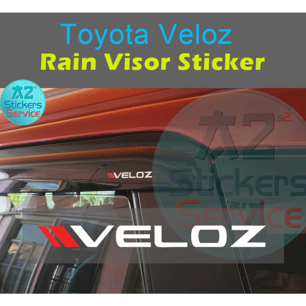 Toyota Veloz Rain Visor Sticker (4pcs) | Shopee Philippines