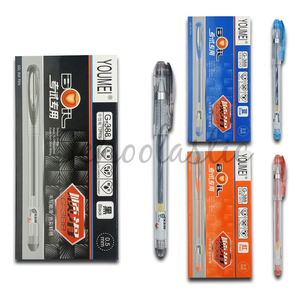 G-388 "Boil" Gel Pen (12pcs/box) | Shopee Philippines