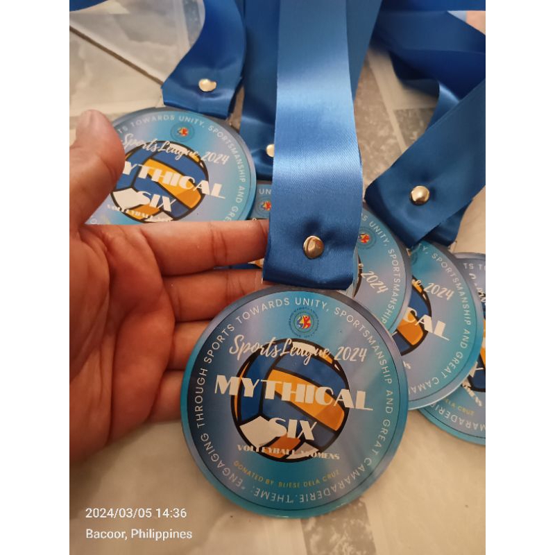 acrylic medal for all events such as sportfeast, league, company team ...