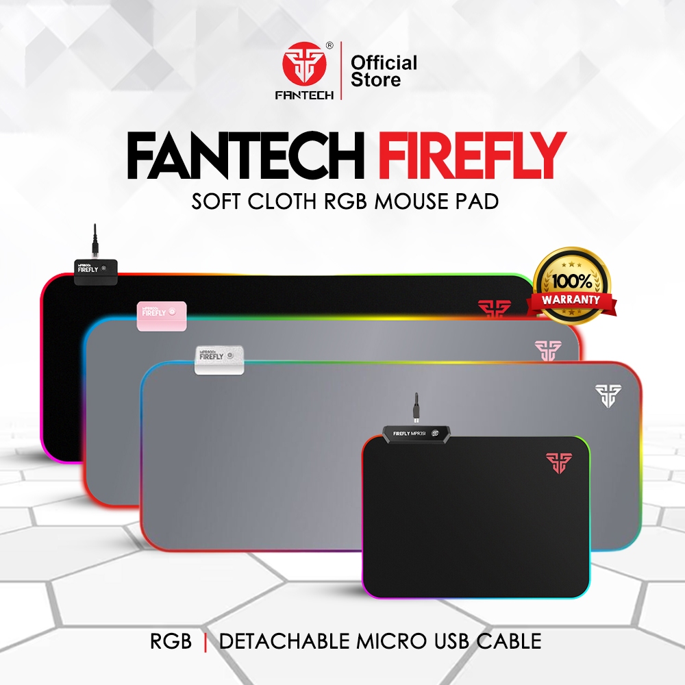 Fantech MPR800S Firefly Mouse pad with Soft Cloth 14 Mode RGB Spectrum ...