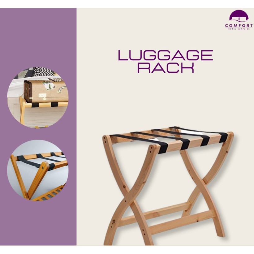 Comfort Hotel Supplies Wooden Luggage Rack Hotel Guest Room Essentials ...