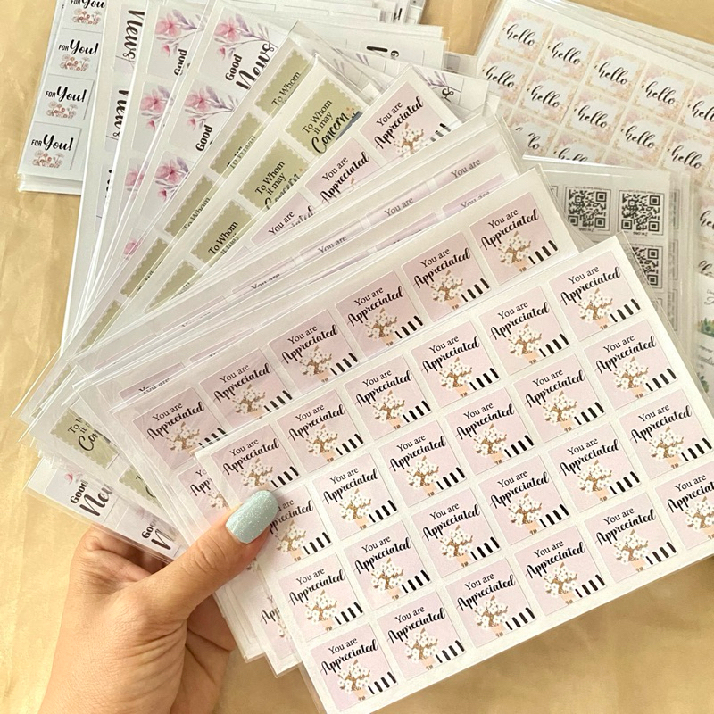 Stickers for letter writing 1x1 inches 24 pcs | Shopee Philippines
