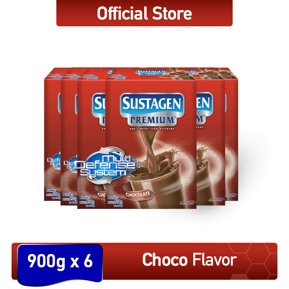 Sustagen Premium Chocolate Flavor 5.4kg (900g x 6) Adult Nutritional Powdered Milk Drink ...