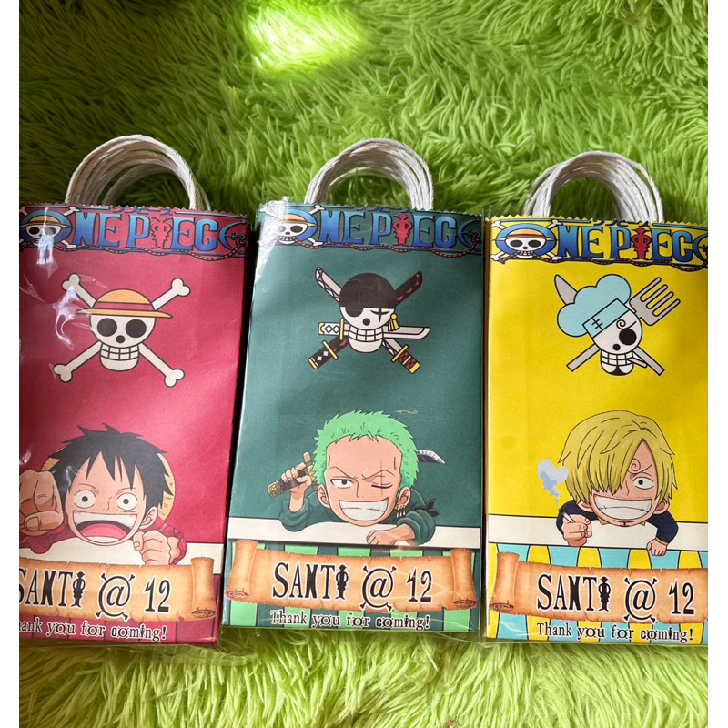One Piece Strawhat Crew Luffy Zanji Zoro free Customize name Lootbags ...