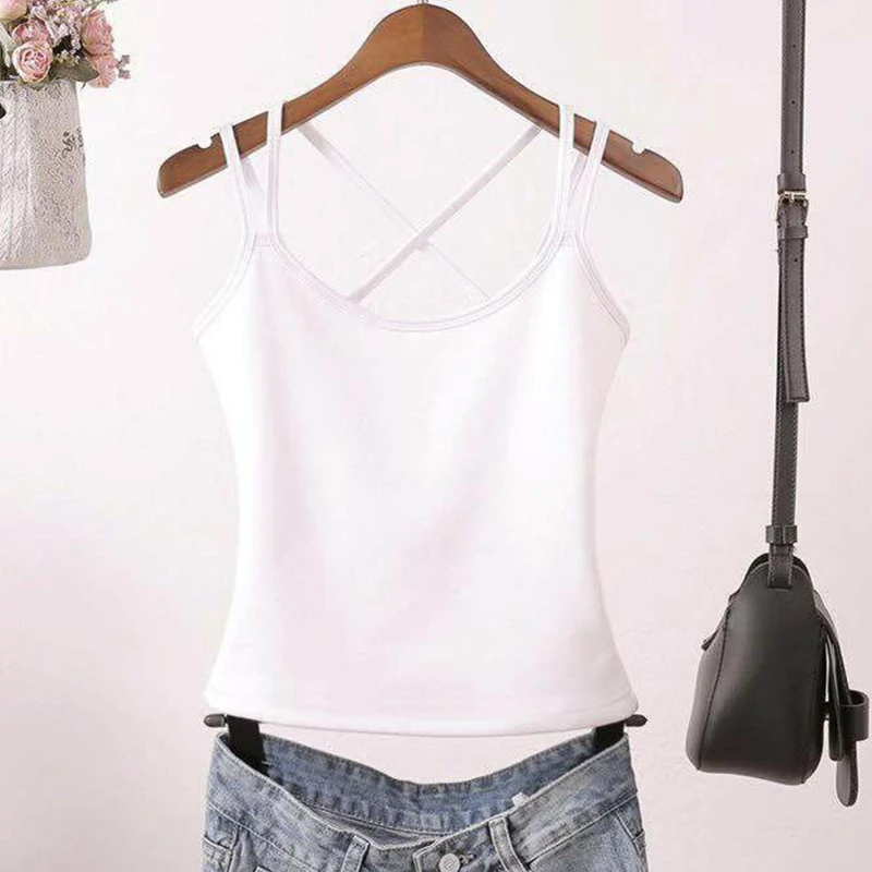 CPX Spaghetti Strap Sando Tank Tops Sexy Tops FREESIZE: S-L | Shopee ...