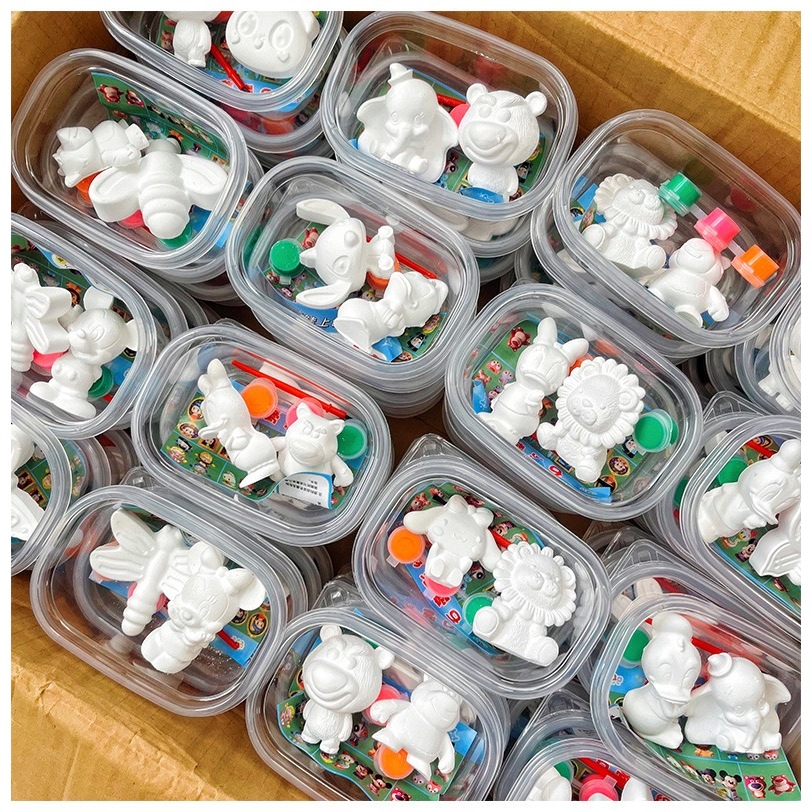 Handmade diy Plaster Paint Figurine Paint Drawing Coloring | Shopee ...