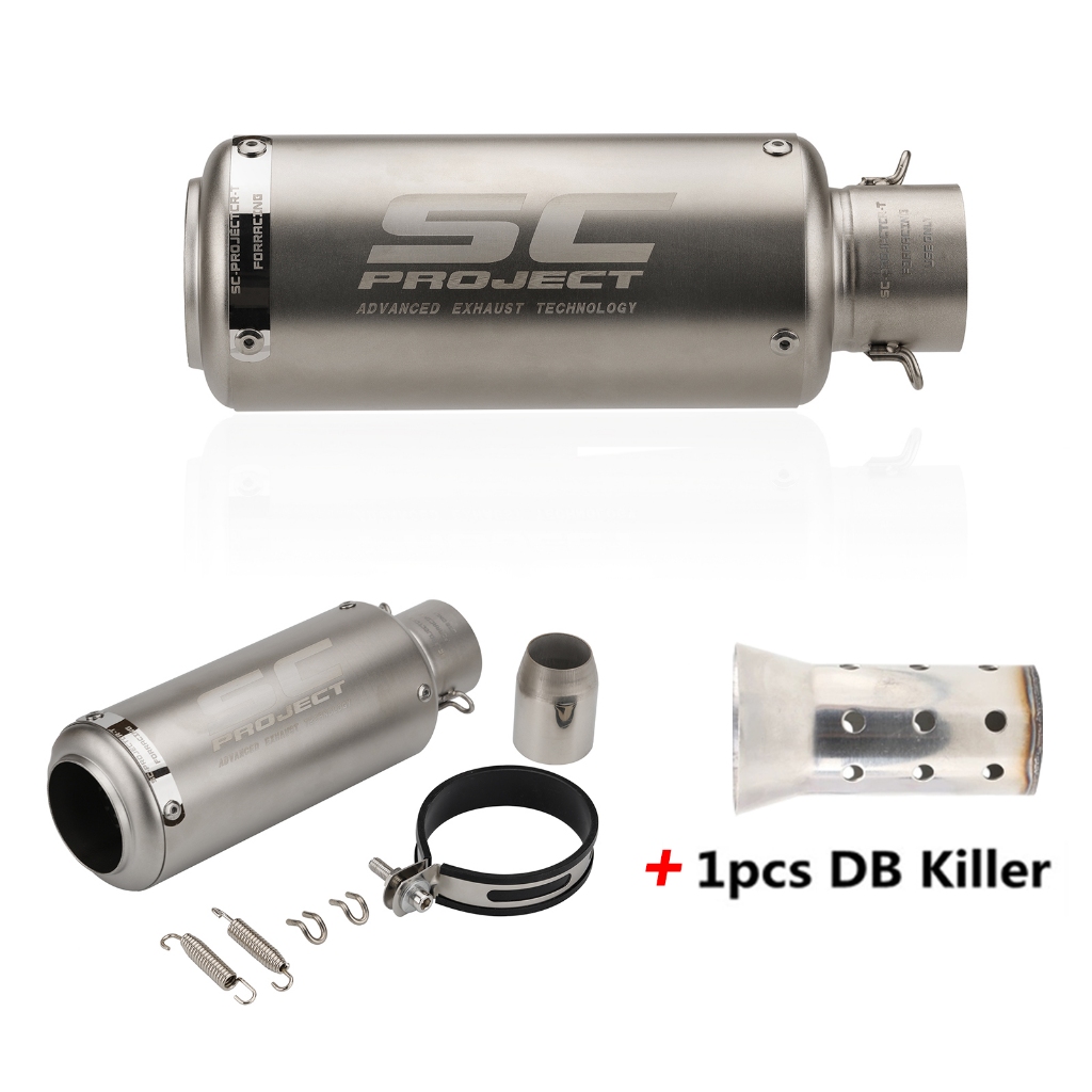 SC project Exhaust Muffler Tailpipe Tip Stainless For 38MM exhaust pipe ...