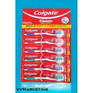 Colgate Classic Deep Clean 5+1 Medium Toothbrush | Shopee Philippines