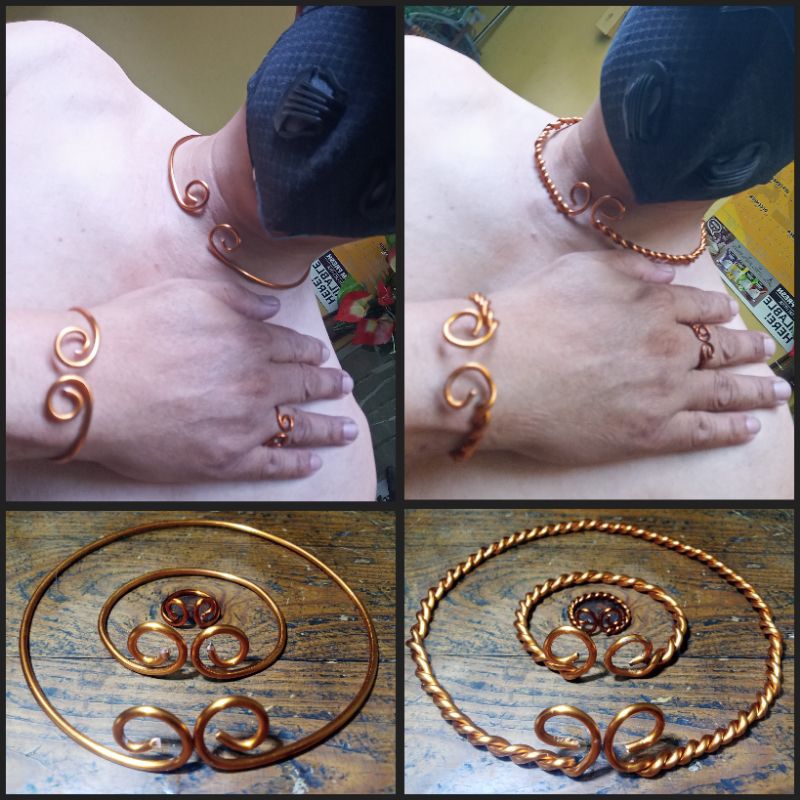 csw: Monkey King inspired Plain & Tensor copper wire necklace bracelet ...