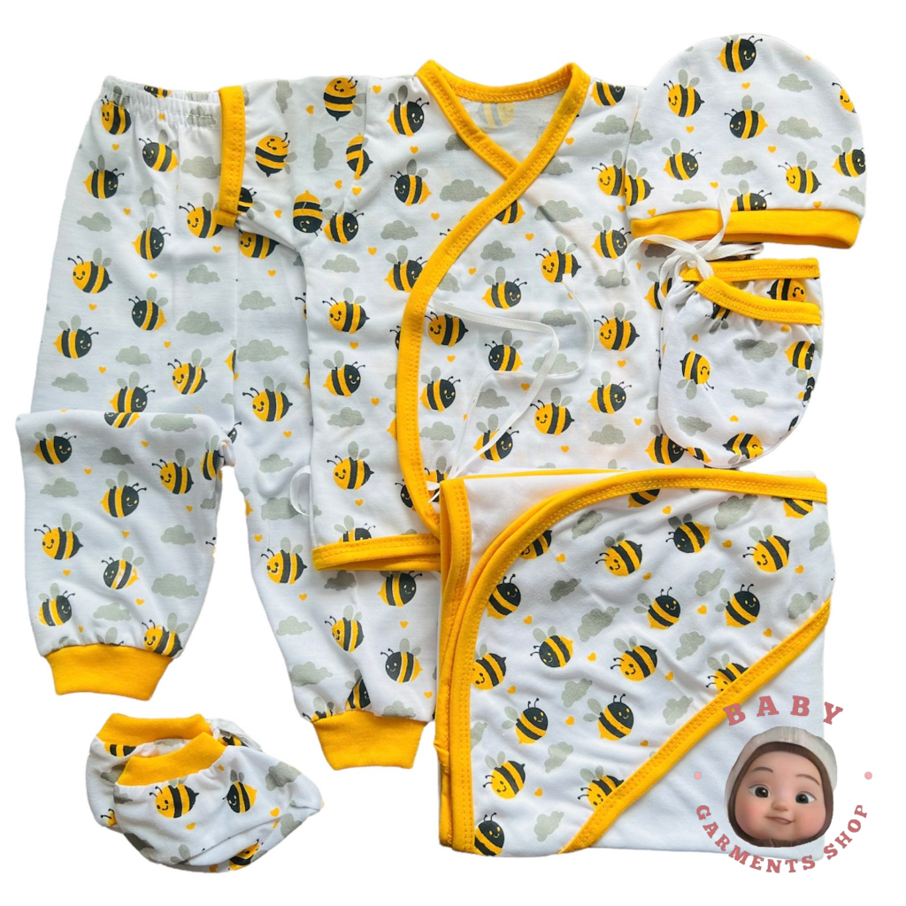 8pcs Cute Printed Newborn Essential Set Cotton (Blanket,Tieside ...