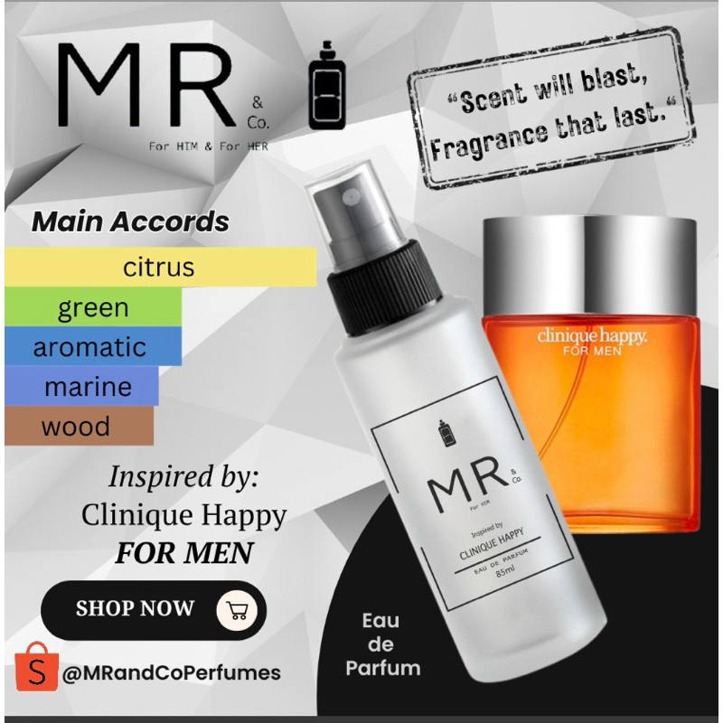 M3 MR & Co Perfume 25% Oil concentration Inspired by Clinique HAPPY for ...