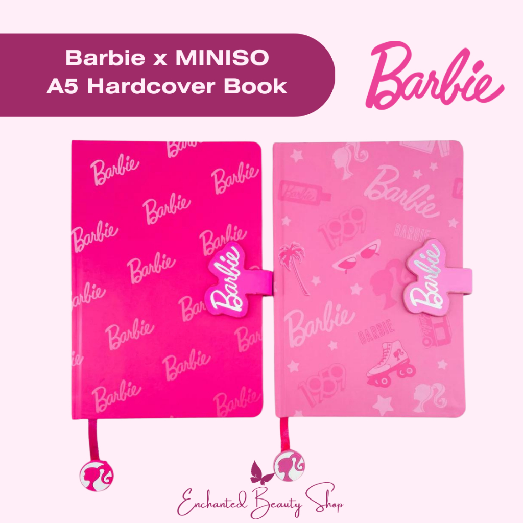 Barbie x MINISO A5 Hardcover Book Notebook 64 Sheets 2 Assorted Models ...