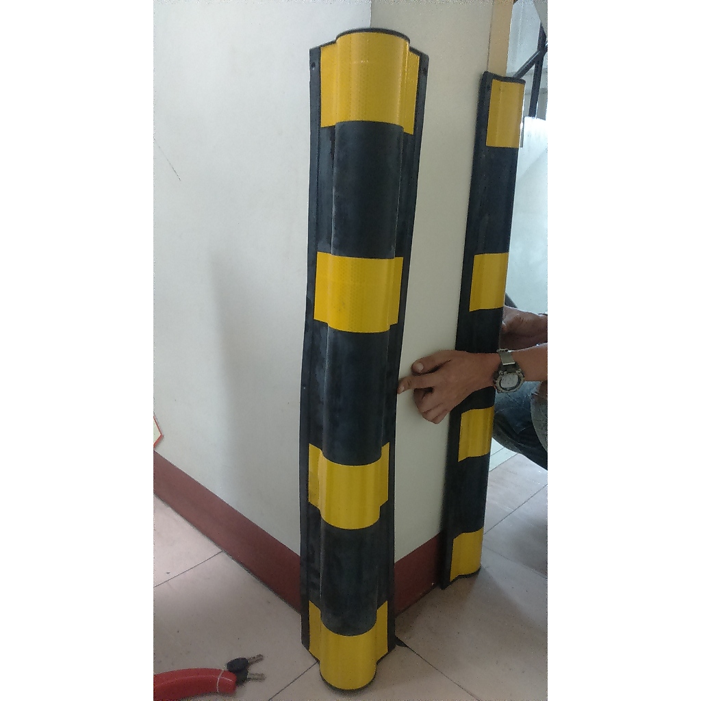 Heavy Duty Rubber Corner Guard, Garage Corner Protector, Reflectorized ...