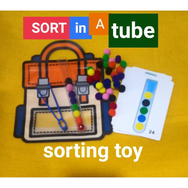 Therapy Toys: SORT in a TUBE/ sorting toy | Shopee Philippines
