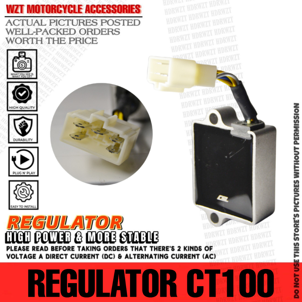 WZT KAWASAKI BAJAJ CT100 / CT 100 REGULATOR RECTIFIER 5PINS FOR ...