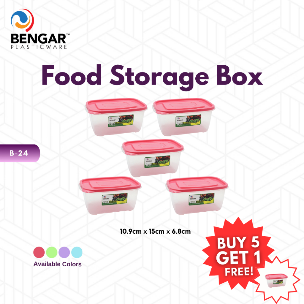 BENGAR PLASTICWARE Food keeper Food storage 5 + 1 Food lunchbox Food ...