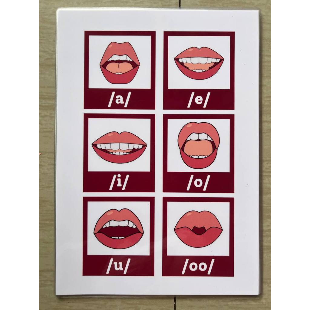 Educational learning materials for kids Laminated A4 Size Chart PRACTICE WITH VOWEL SOUND ...