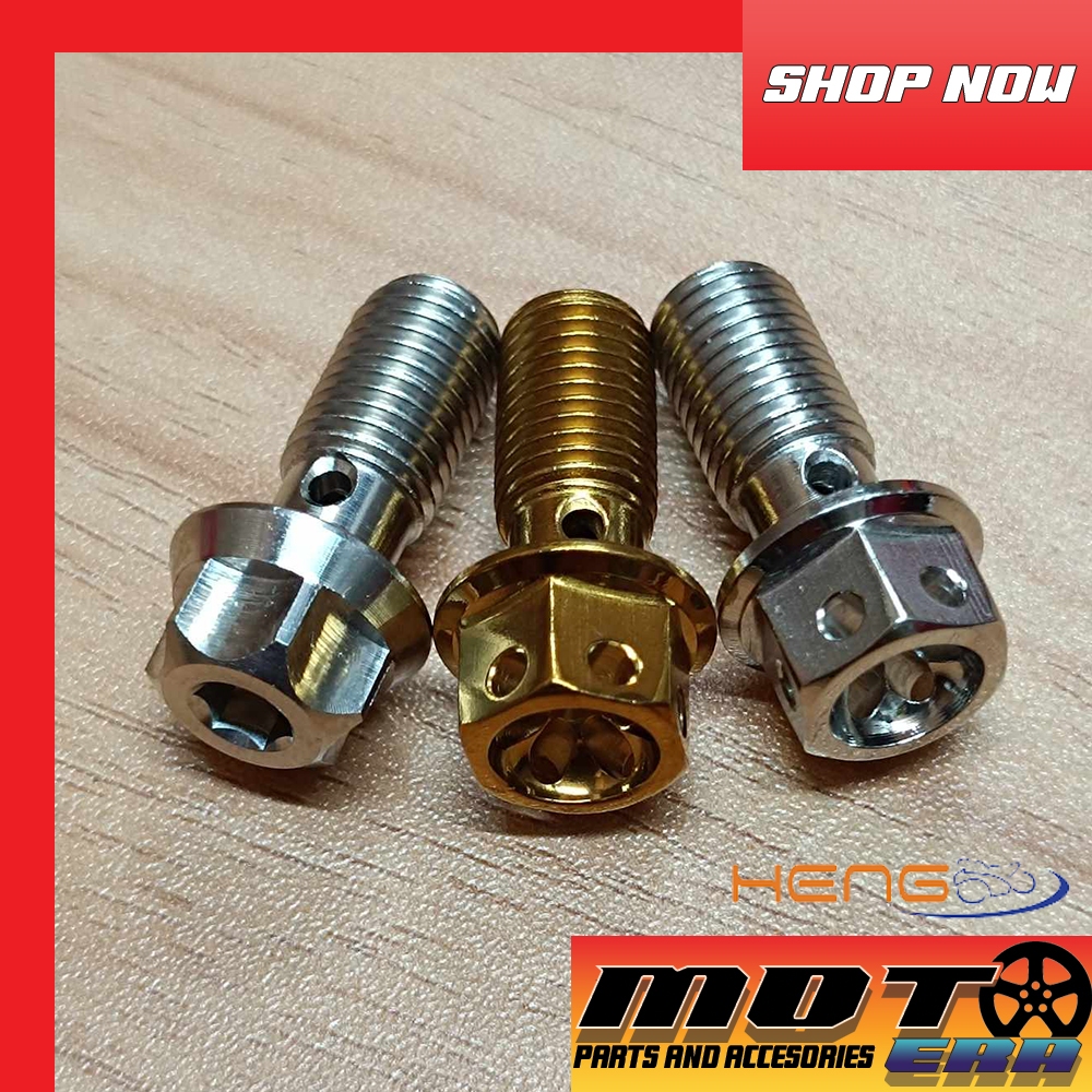 ORIGINAL HENG BANJO BOLTS STOCK CALIPER UNIVERSAL 1.25 GOLD SILVER CNC ...