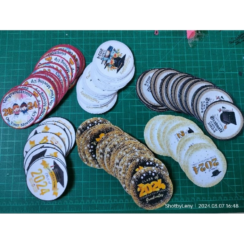 MACHINE CUT and LAMINATED with Matte Effect Center Logo for Graduation ...