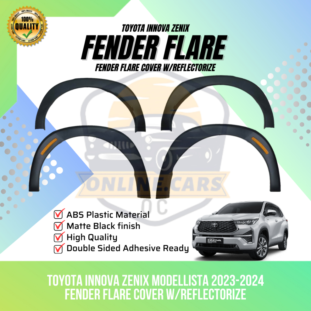 OC TOYOTA INNOVA ZENIX MODELLISTA 2023-2024 FENDER FLARE COVER W ...