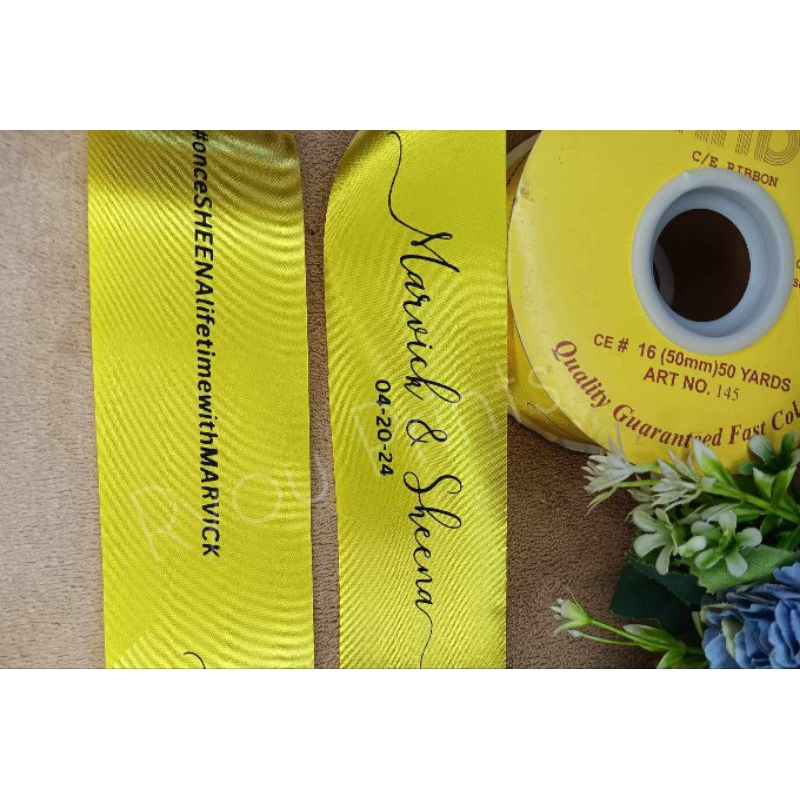 2 inch Satin Ribbon Cut Edge 50 yards/roll | Shopee Philippines