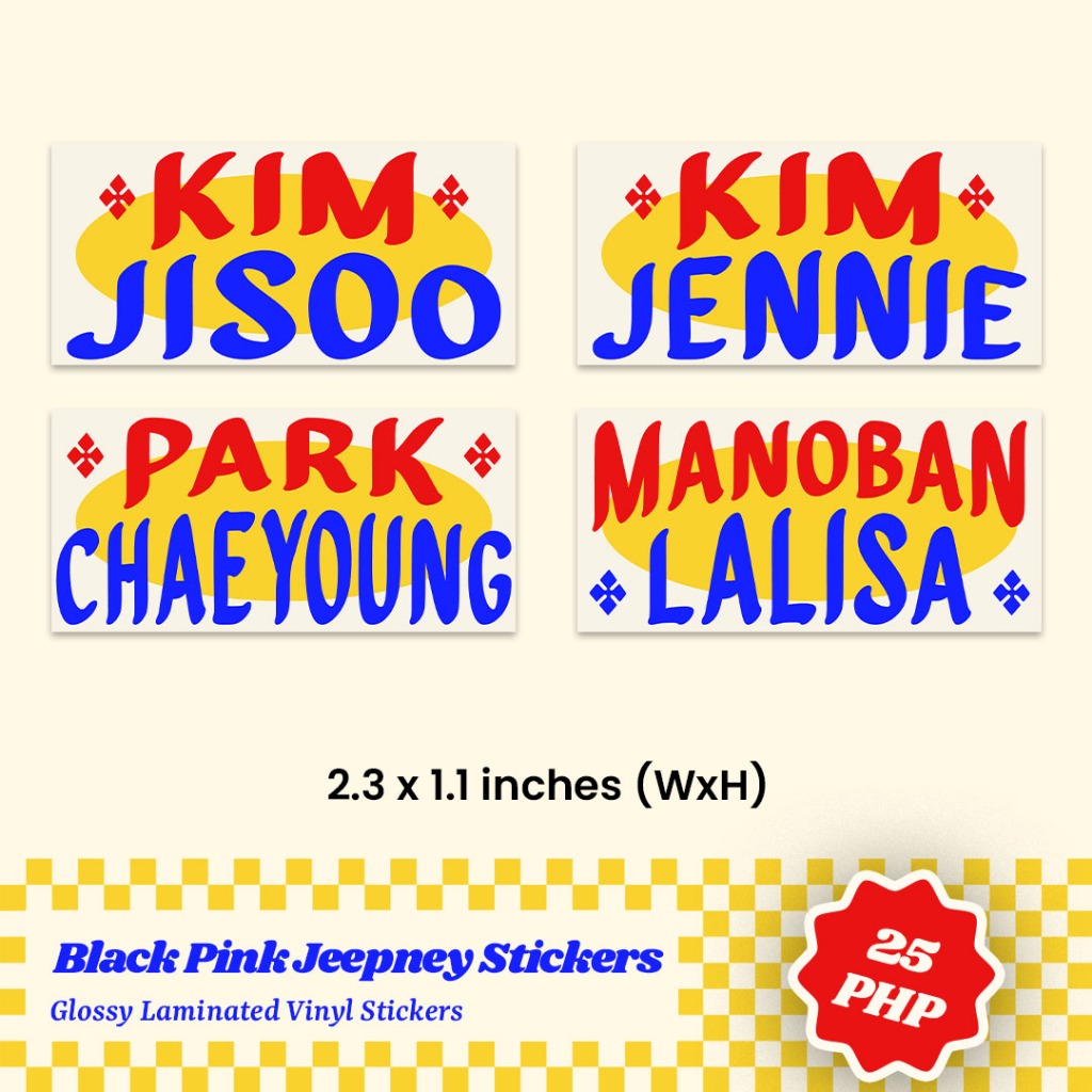 Black Pink Jeepney Stickers | Shopee Philippines