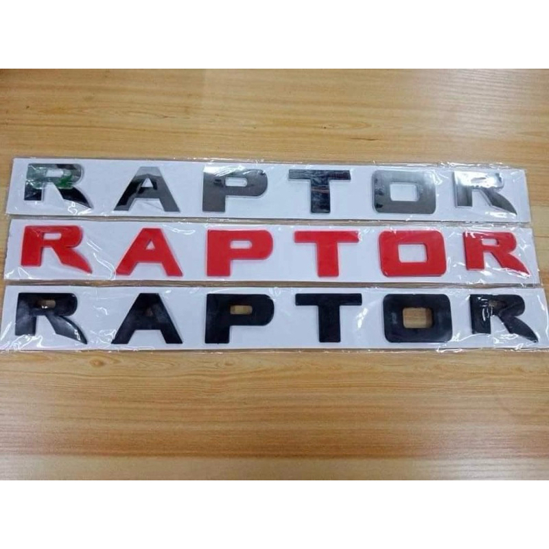 RAPTOR Hood Emblem Ford Raptor Silver Red and Black color | Shopee ...