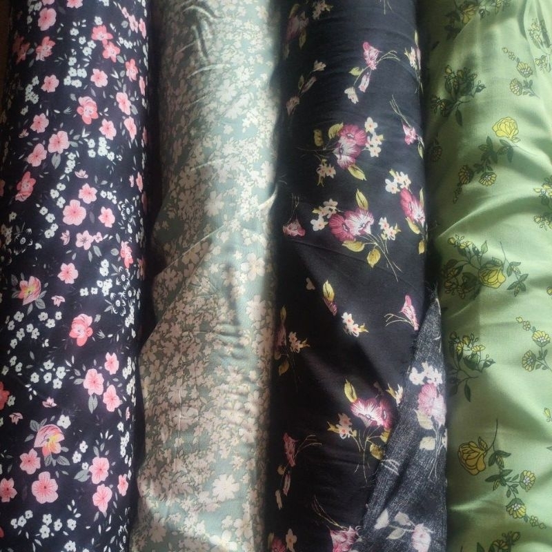 PRINTED CHALLIS FABRIC SOLD PER YARD | Shopee Philippines