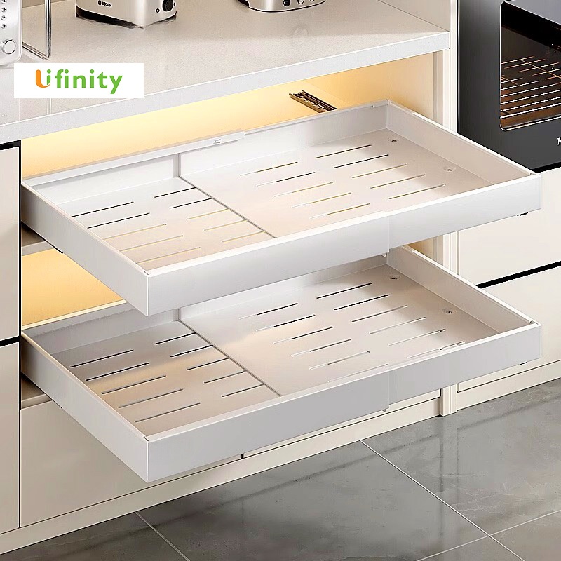 Lifinity Adjustable Kitchen Pull-out Basket Internal Storage Rack of ...