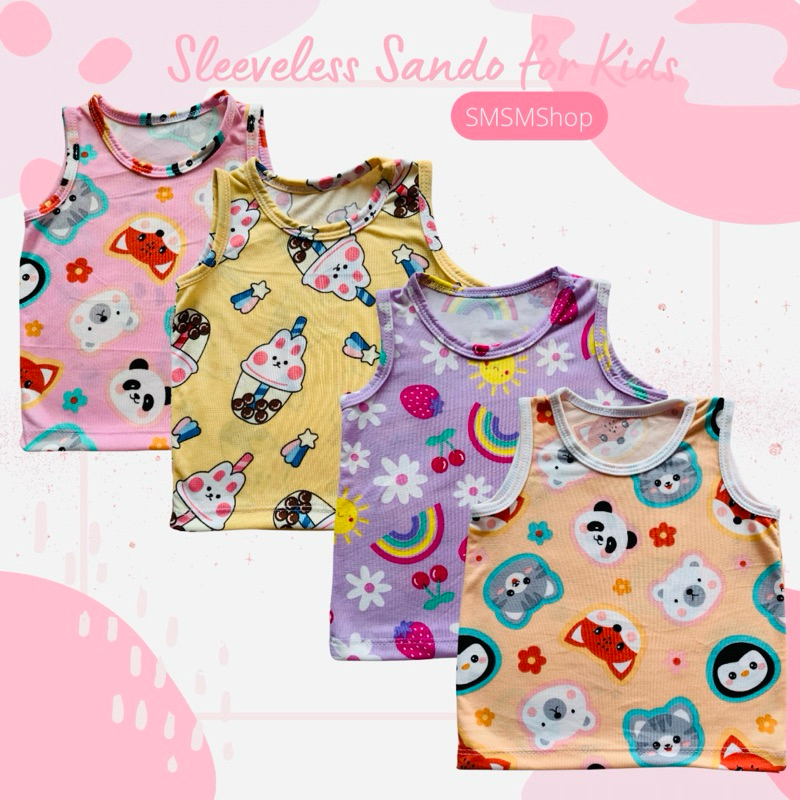 Sleeveless Sando for Kids (Boy & Girl) | Shopee Philippines