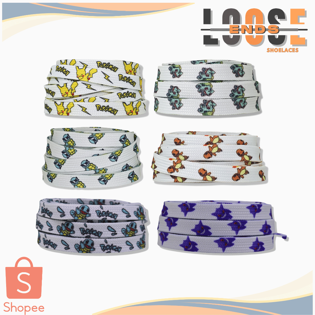 Pokémon Shoelaces 120 cm./ 47 in. | Shopee Philippines
