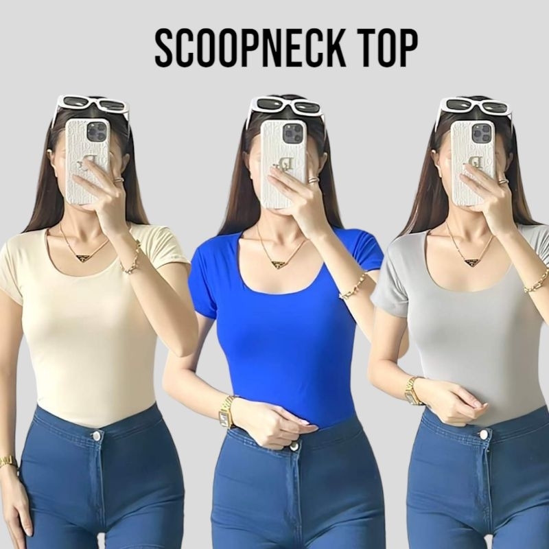 Scoopneck U-neck Shirt Double Lining Full Length Top| Shilo Boutique ...