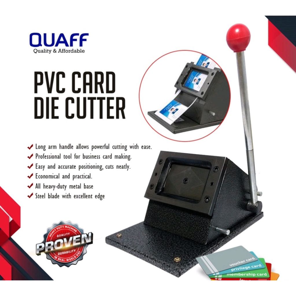 QUAFF PVC Card Die Cutter for ID Card Making ID SIZE | Shopee Philippines