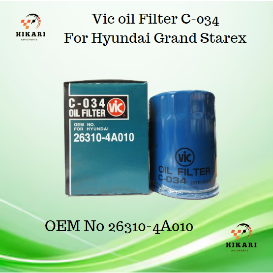 Vic Oil Filter C-034 for Hyundai Grand Starex 1pc 100% Authentic ...
