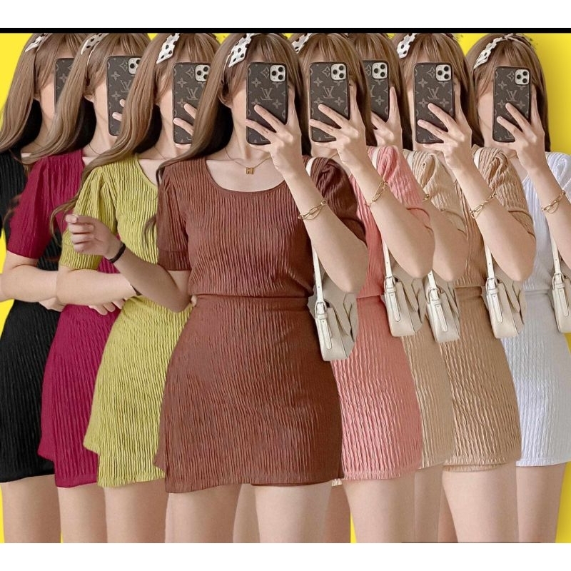 BKK Ling Puff Terno Skort Coords (ONE SIZE, S-M ) | Shopee Philippines