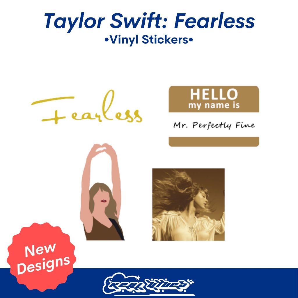 Fearless Taylor sticker artist singer Vinyl Stickers WATERPROOF ...
