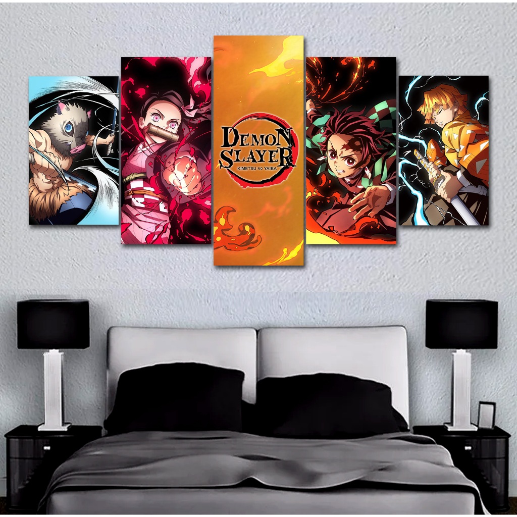 Anime Demon Slayer Wall Art Decor Wallpaper Kimetsu no Yaiba Wallpaper ...