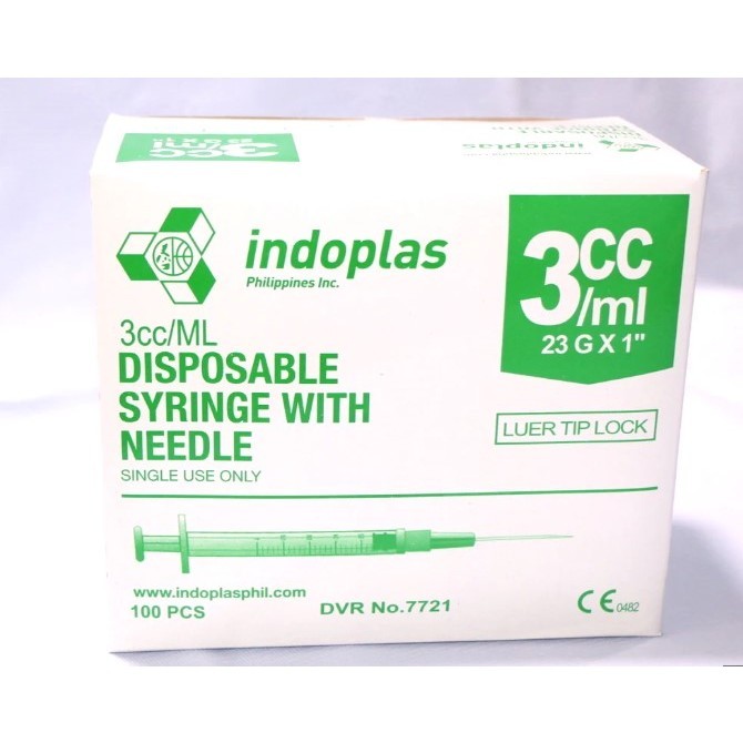 DISPOSABLE SYRINGE (3CC LUER TIP LOCK 100 PIECES) | Shopee Philippines