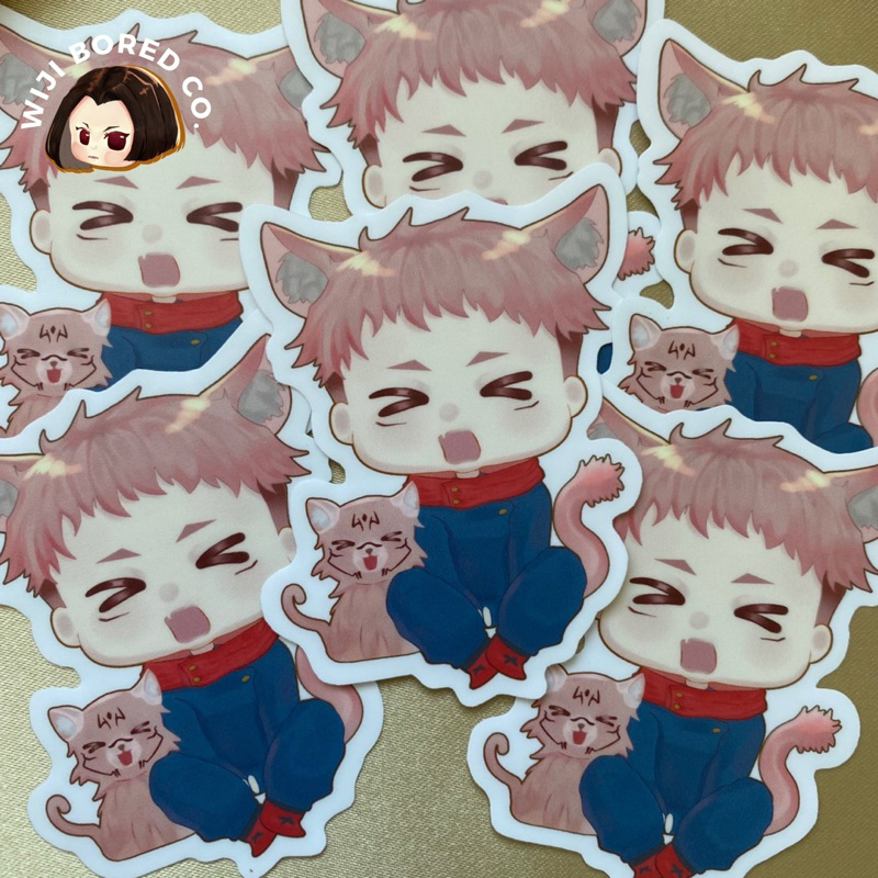 Jujutsu Kaisen - Itadori Yuji Cat stickers, JJK anime character ...