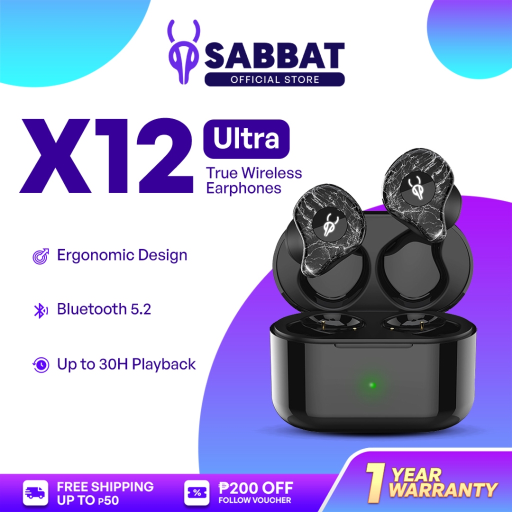 Sabbat X12 Ultra Marble Series (Advanced Stone) Bluetooth 5.2 True ...
