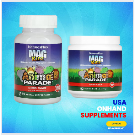 USA Onhand | NaturesPlus, Mag Kidz, Animal Parade, Children's Magnesium ...